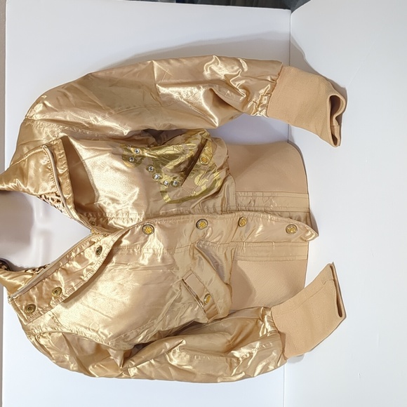 Baby Phat | Jackets & Coats | Baby Phat Bomber Style Womans M Gold ...